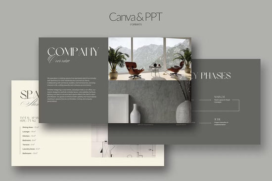 Interior Design Project Proposal Presentation Template (Canva & MS Pow ...